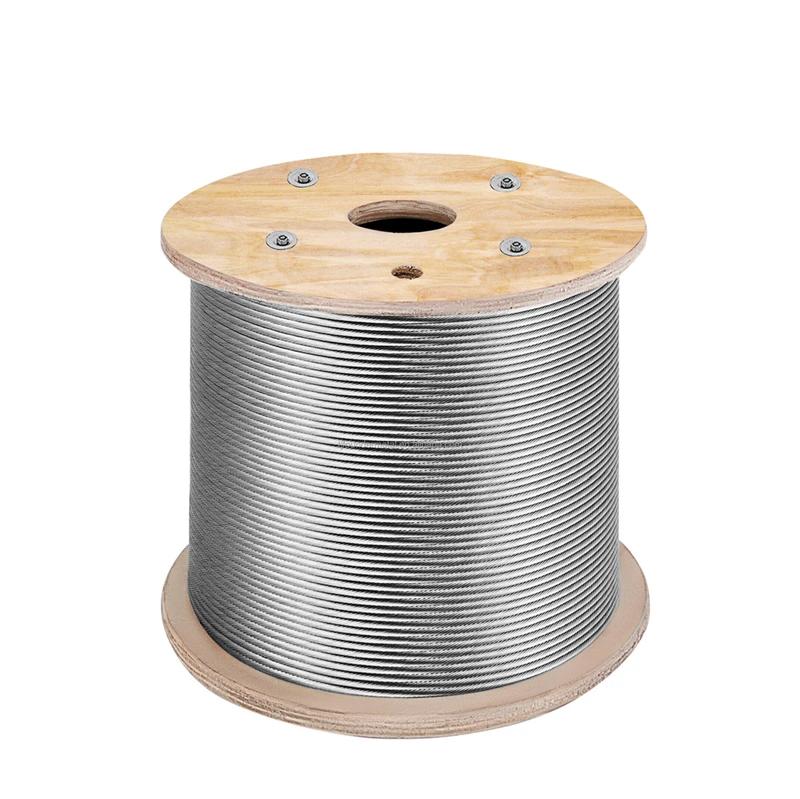 1/8 Inch Deck Railing Cable T316 Stainless Steel Wire Rope, 7x7 Strands Construct for DIY Deck ...