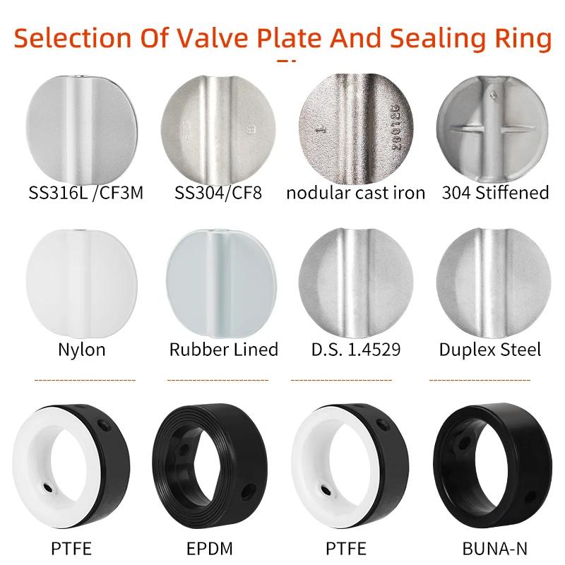 ANSI/ISO Compliant DN50~DN300 Ductile Iron Cast Iron SS304 316 WCB PTFE ...