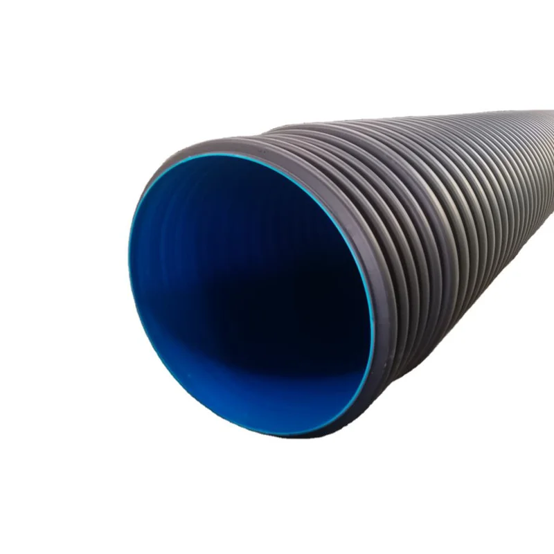 Hdpe Double Wall Corrugated Pipe SN8 800MM 1000mm 1200mm Drainage Pipe Hdpe Plastic Tubes ...